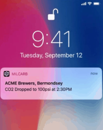 Milcarb's Remote Beverage Gas Telemetry Monitoring System
